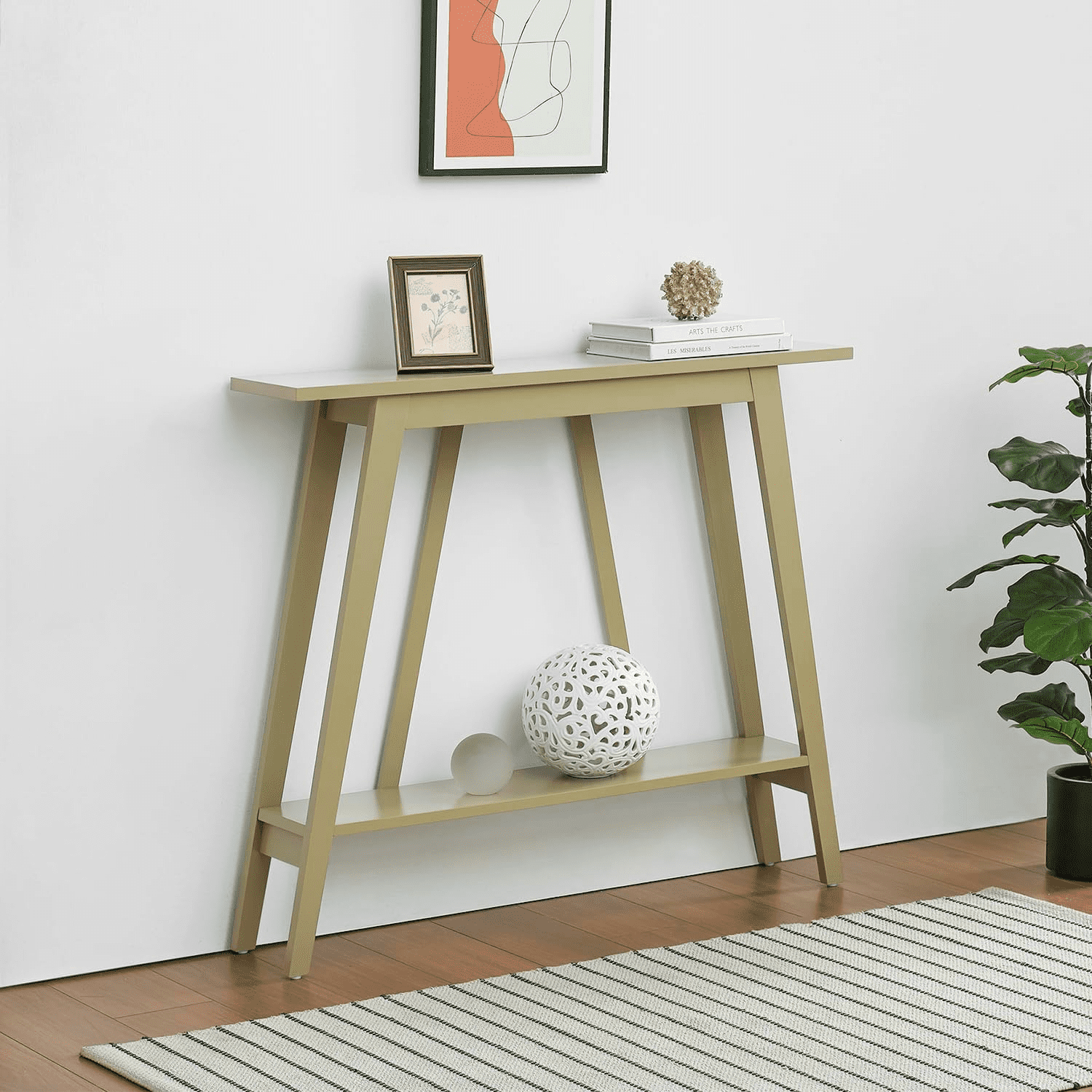 - Console Narrow Sofa with Storage Shelf for Hallway Front Hall Entryway Living Room (Lemon ...