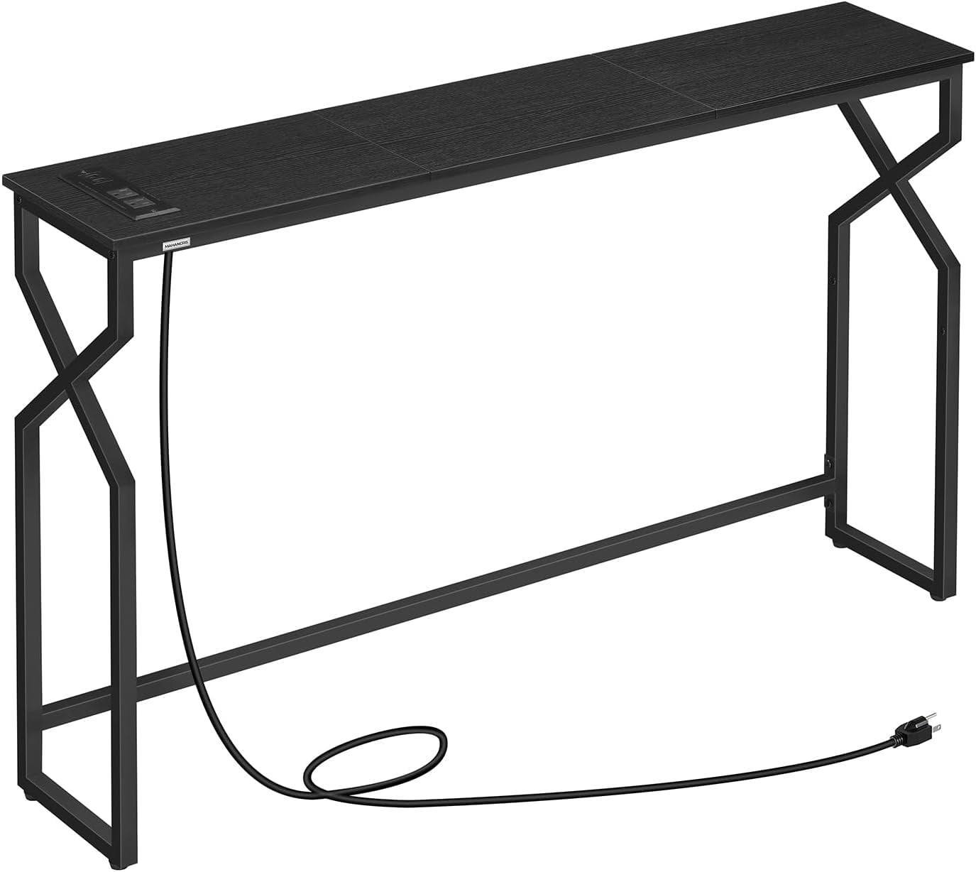 Console Sofa Table, 44.9" Entryway Table with Power Station, Narrow ...