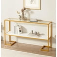 Console Sofa Table, 52" Modern Entryway Table, 2-Tier Open Shelf with ...