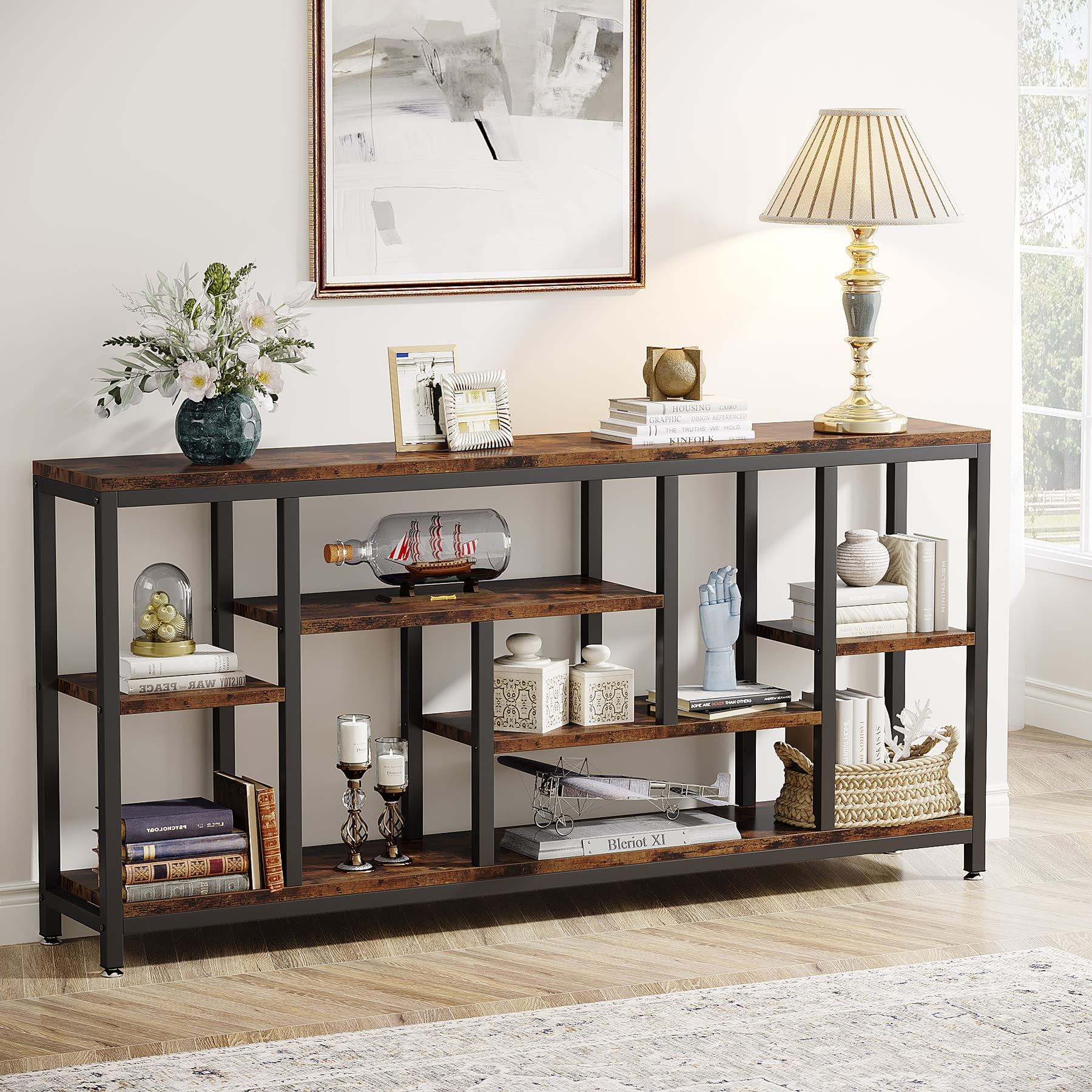Console Sofa Table, 70.9 inch Extra Long Table Behind Couch with ...