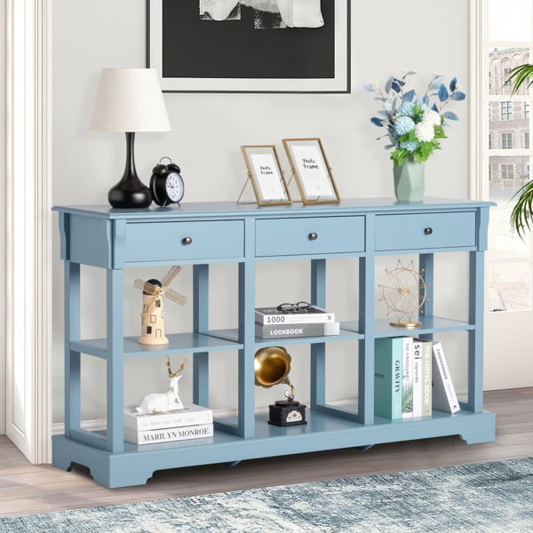 Console Sofa Table, Buffet Cabinet Sideboard with Ample Storage, 3 ...