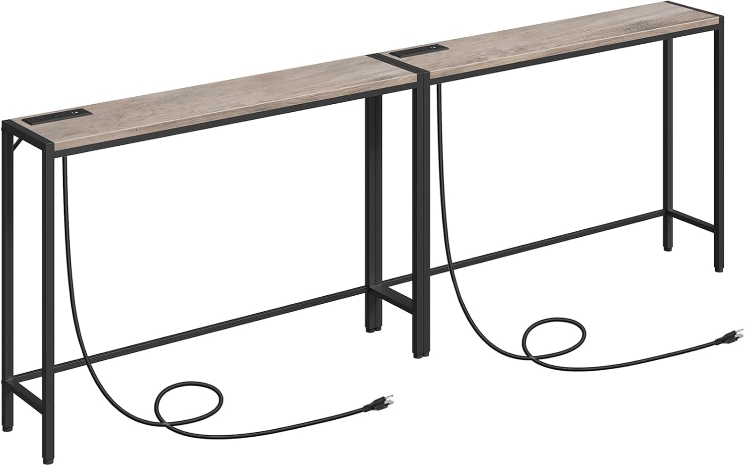 Console Table, 2 Pack Narrow Sofa Table, 43.3” Entrance Table with ...