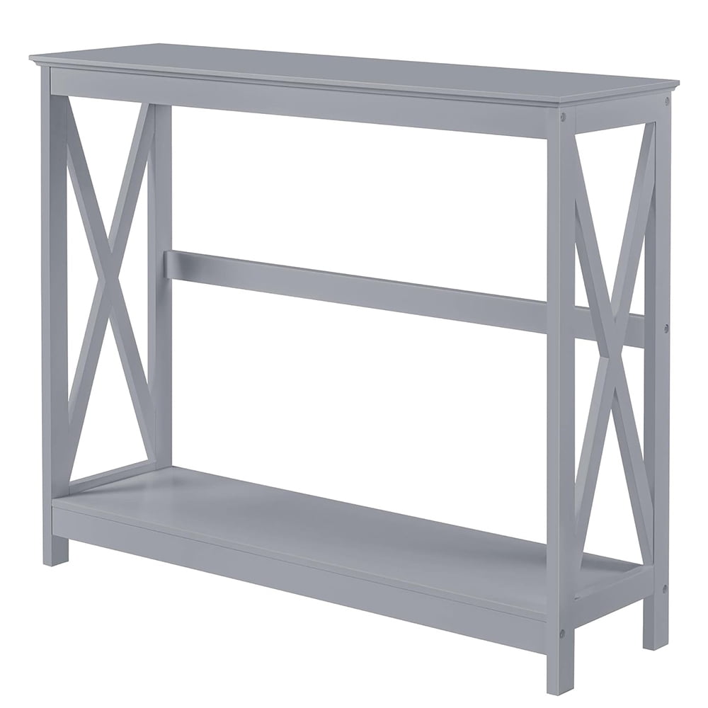 Console Table, 2-Tier Entry Hall Table with Storage Shelf, Narrow Sofa ...