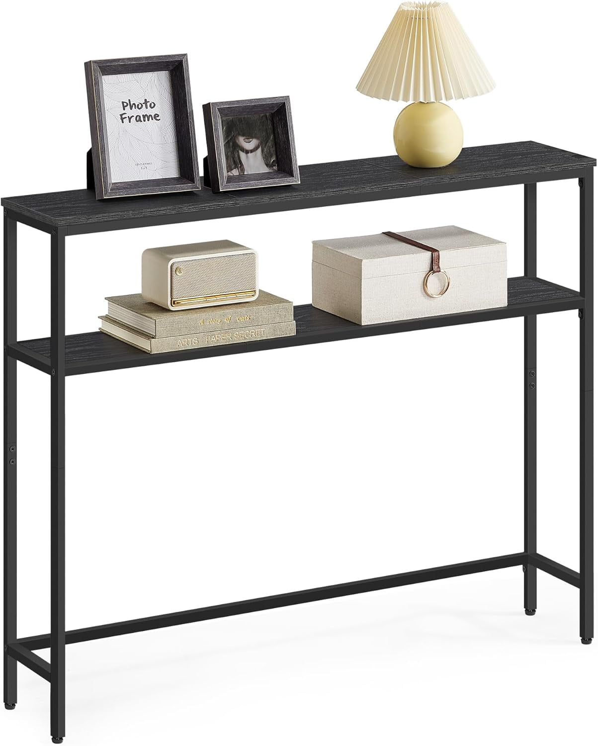 Console Table, 2-Tier Sofa Table, 7.9 x 39.4 x 31.5 Inches, Narrow ...