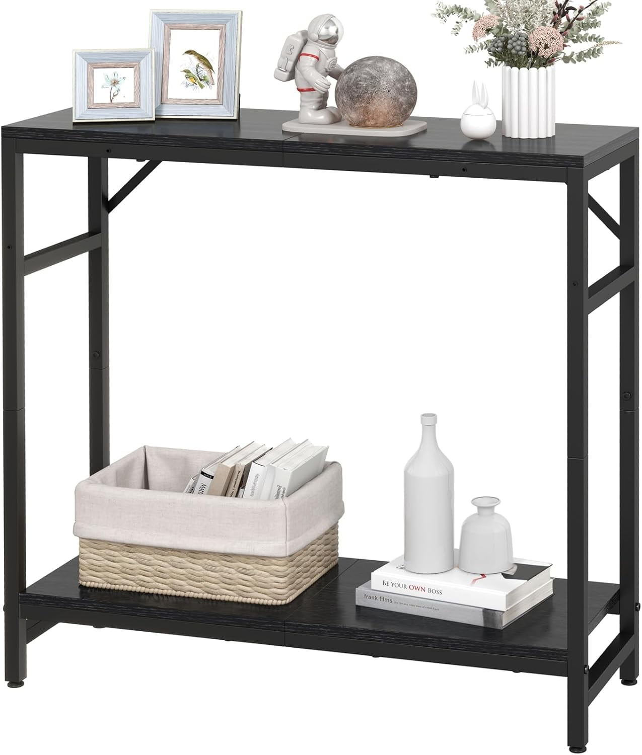 Console Table, 2 Tier Table, Thin Sofa Table, Industrial Couch Table ...