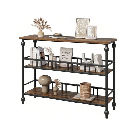 Console Table, 3-Tier Sofa Tables Narrow Entryway Table With Storage ...