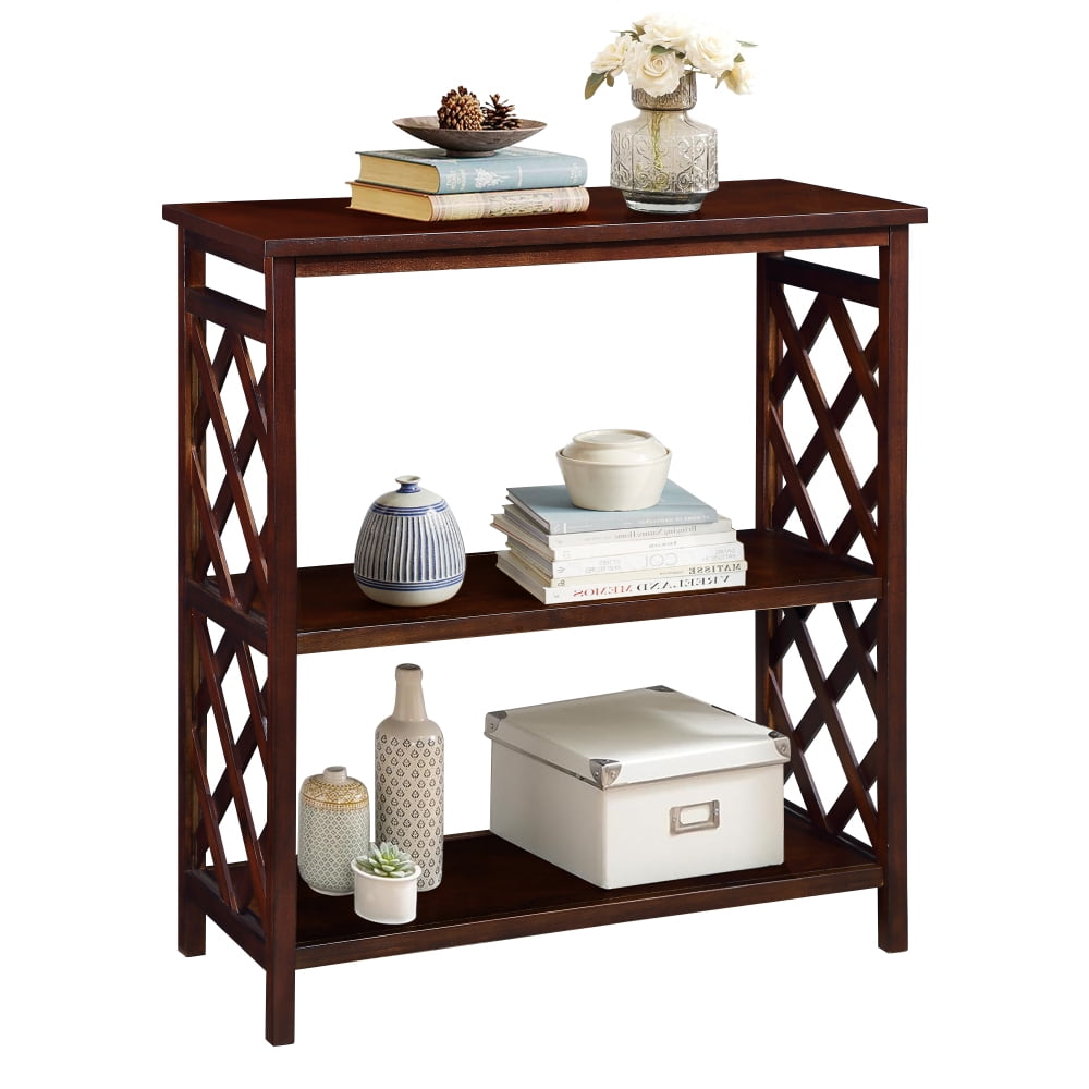Console Table 3-Tier with Storage Shelves,Open Bookshelf Bookcase with ...
