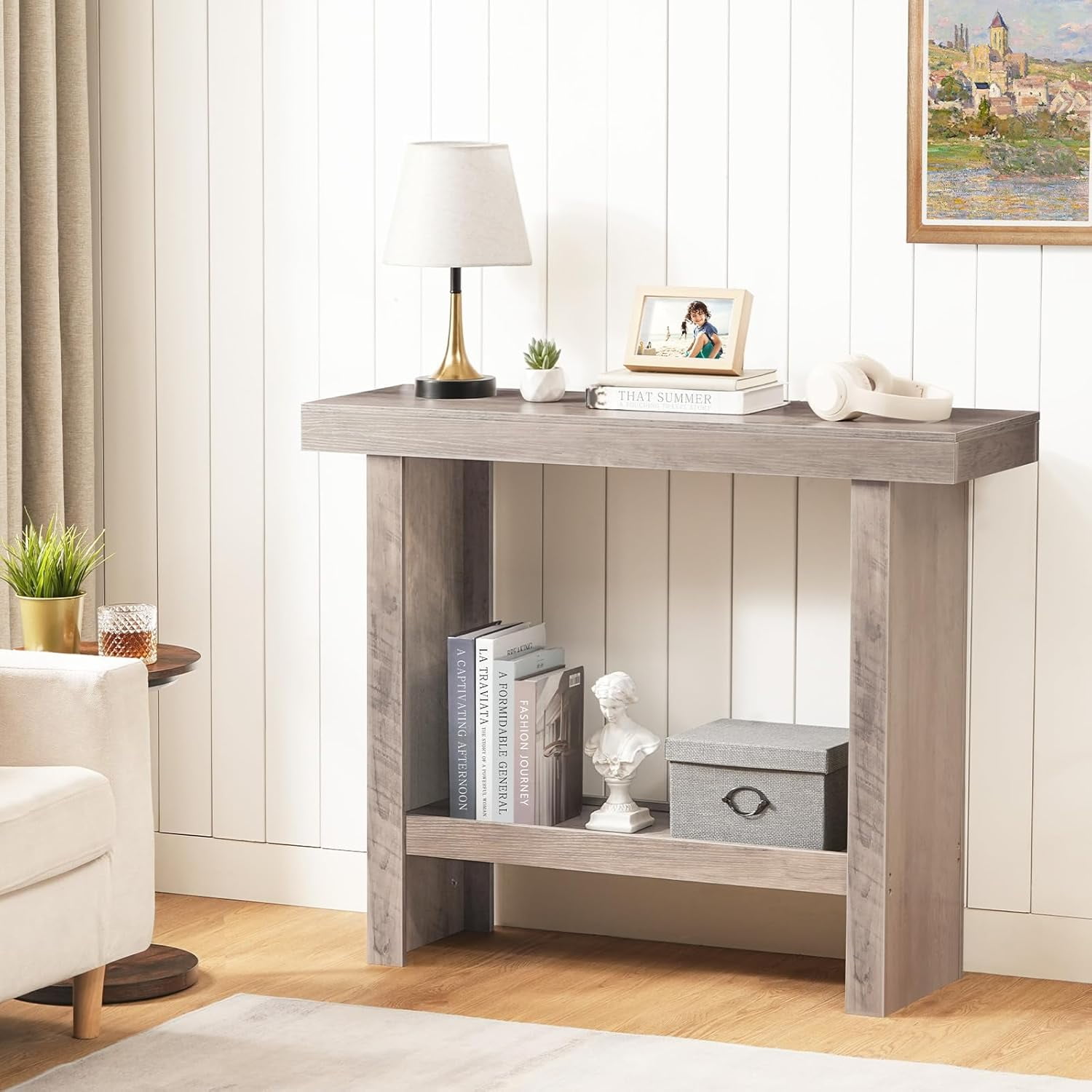 console table, 39.4'' entryway table for hallway, narrow sofa table ...