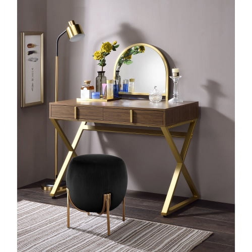 Console Table 42in Industrial Computer Desk with Storage Drawers, Home ...