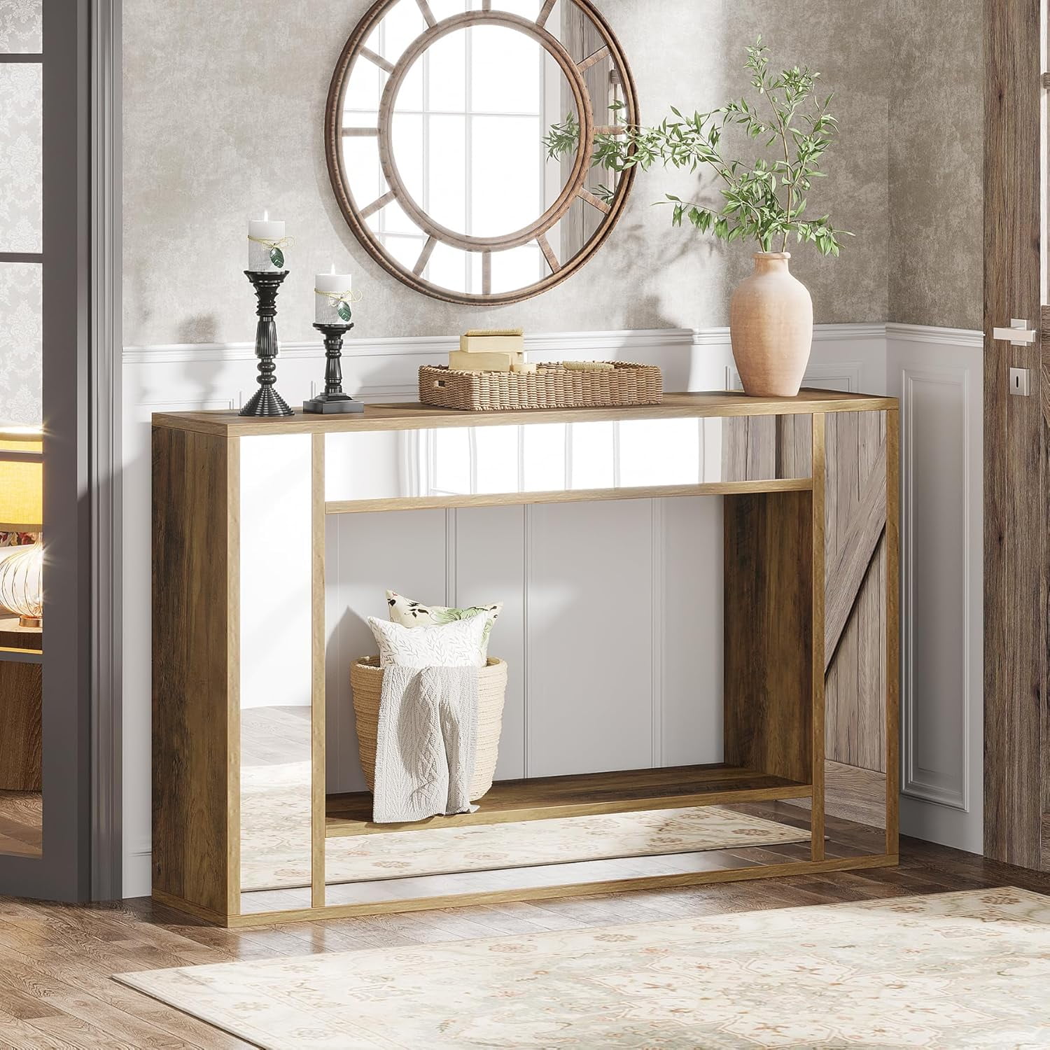 Console Table, 47 Inches Entryway Console Table with Storage ...