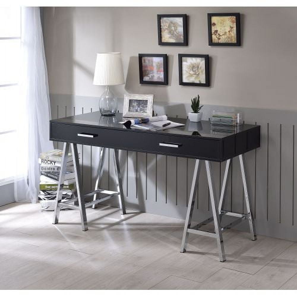 Console Table 54in Industrial Computer Desk with 2 Storage Drawers ...