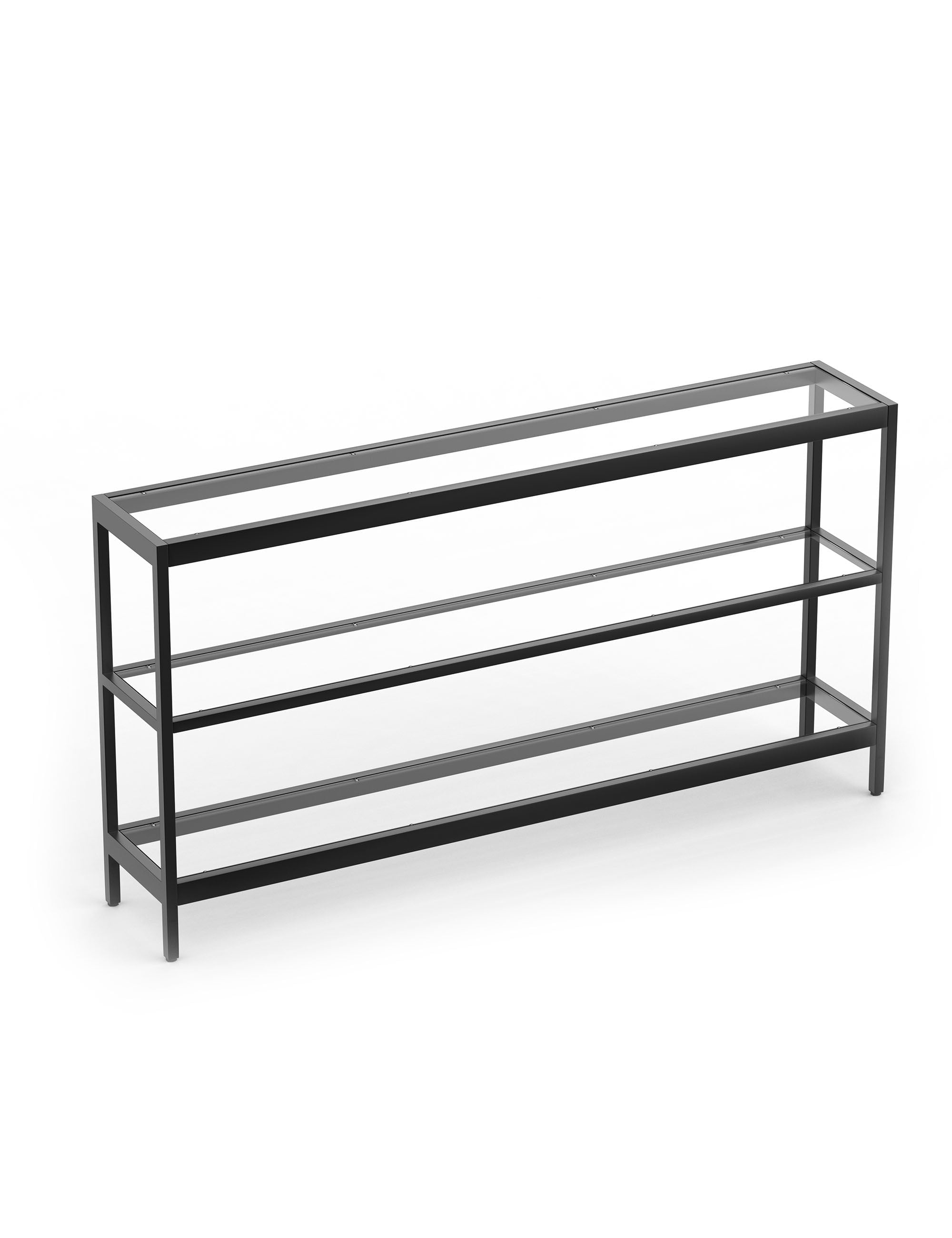 Console Table, 55" Entryway Table with 3 Tiers, Open Glass Sofa Table ...