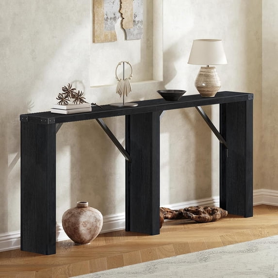 Console Table, 63" Long Behind Couch Sofa Table, Entryway Table ...