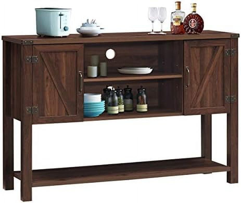 Console Table Buffet Table Modern Sideboard with Cabinets and Bottom ...
