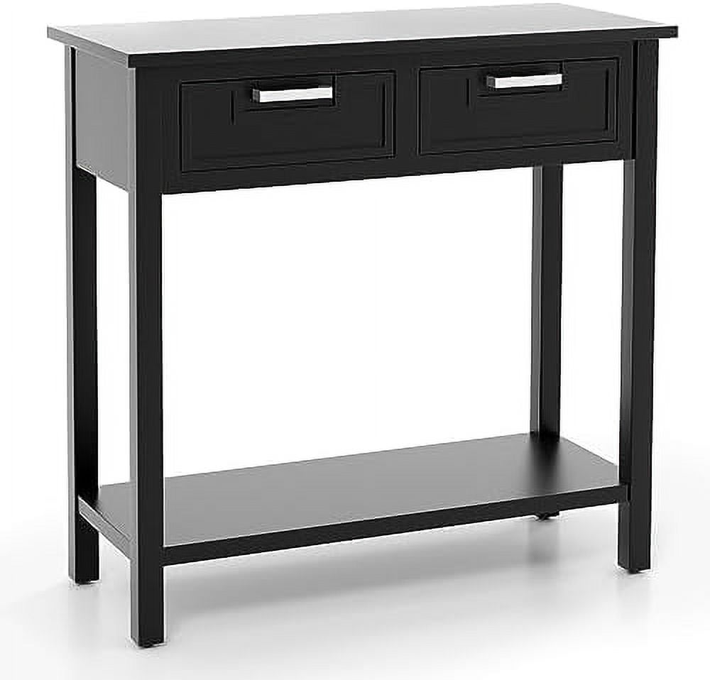 Console Table with Drawers Entry Table Narrow Sofa Table with Open ...