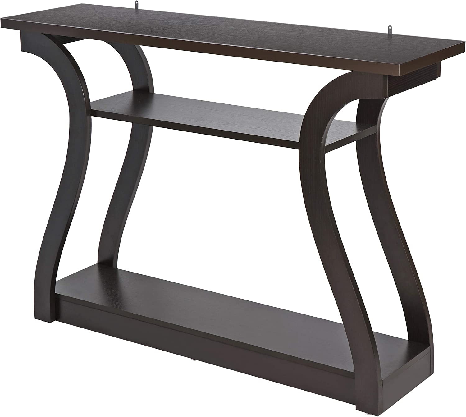 Console Table for Entryway with 2 Open Shelves, Wood Sofa Table with ...