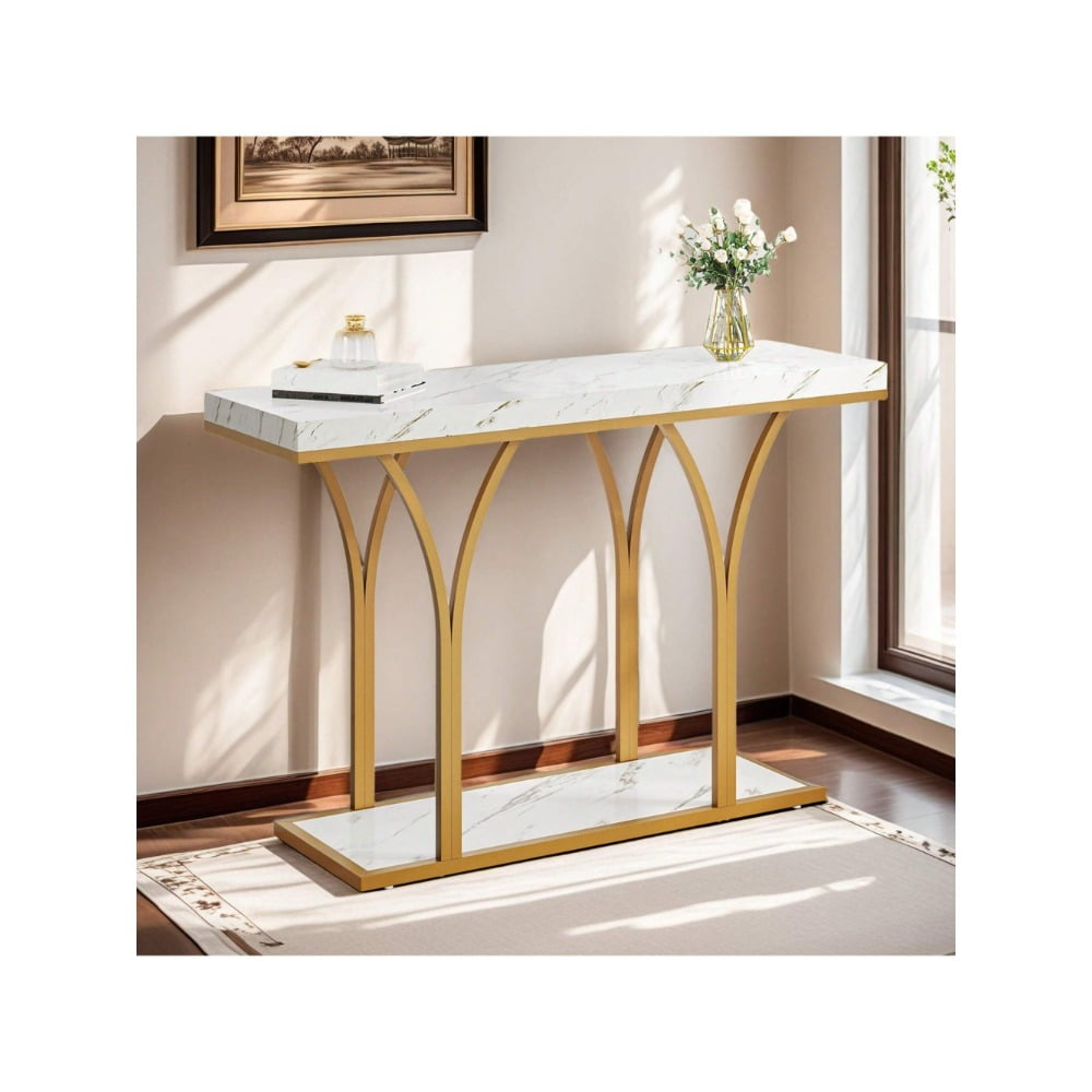 Console Table Entryway With Led Light, Narrow Sofa Side Accent Table W ...