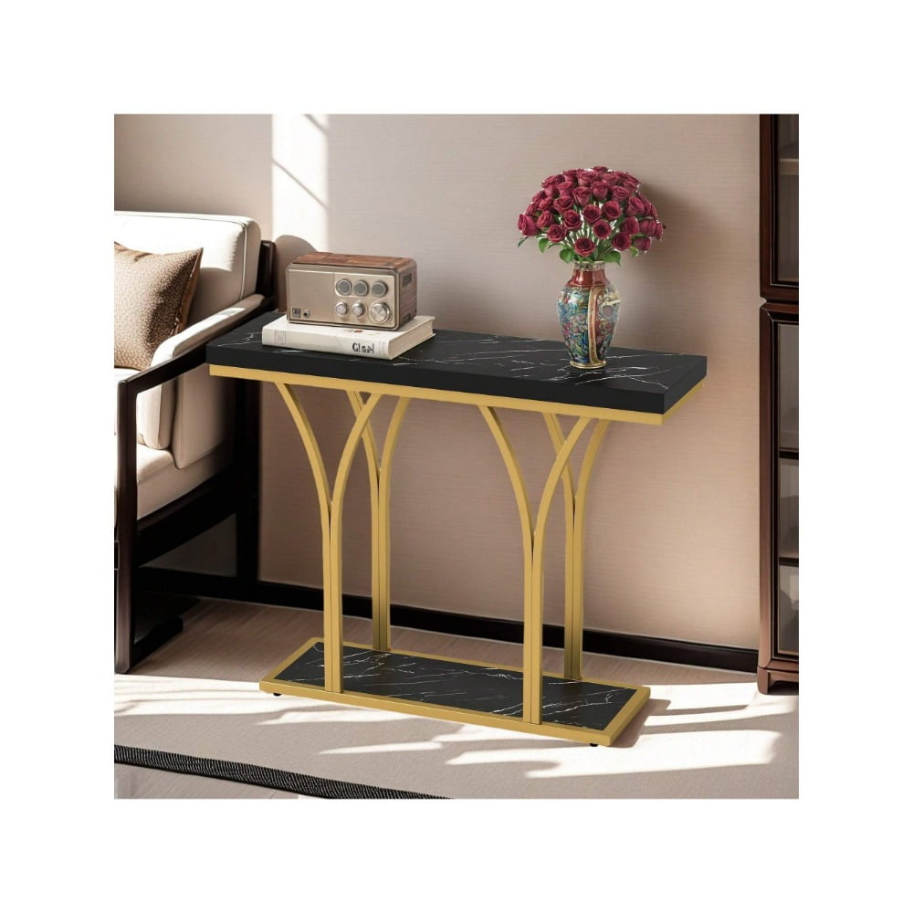 Console Table Entryway With Led Light, Narrow Sofa Side Accent Table W ...