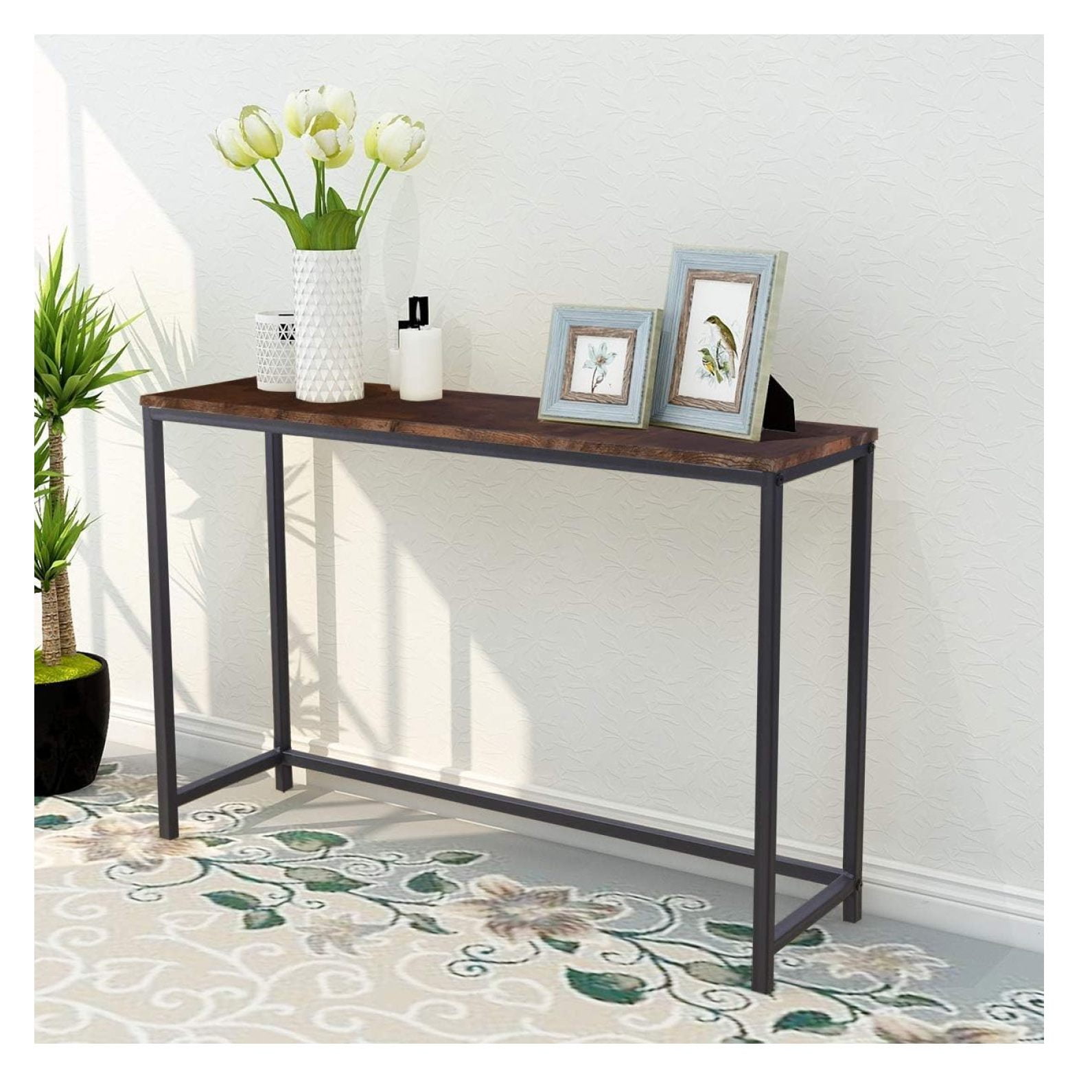 Console Table for Entryway Narrow Sofa Tables Entryway Table Rustic ...