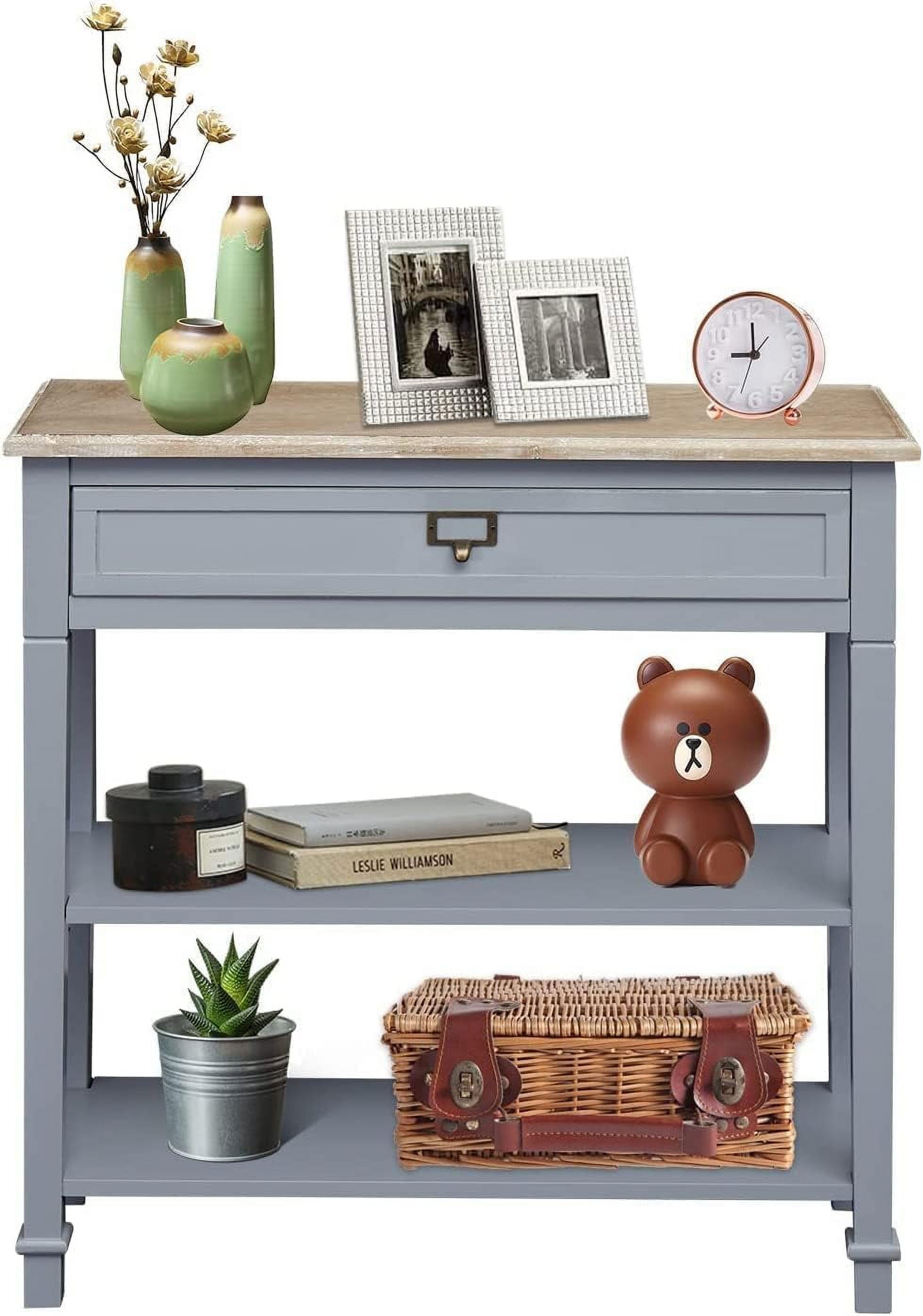 Console Table Entryway Table with Storage - Narrow Sofa Table for ...