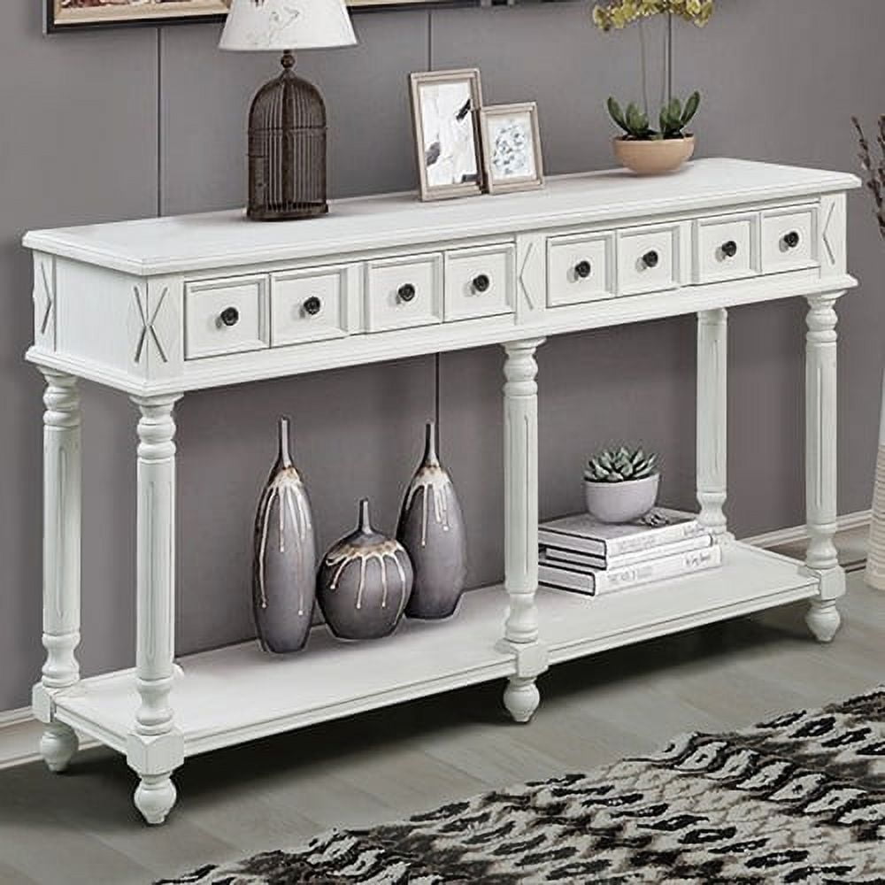 Console Table, Farmhouse Extra Long for Entryway with 2 Drawers in ...