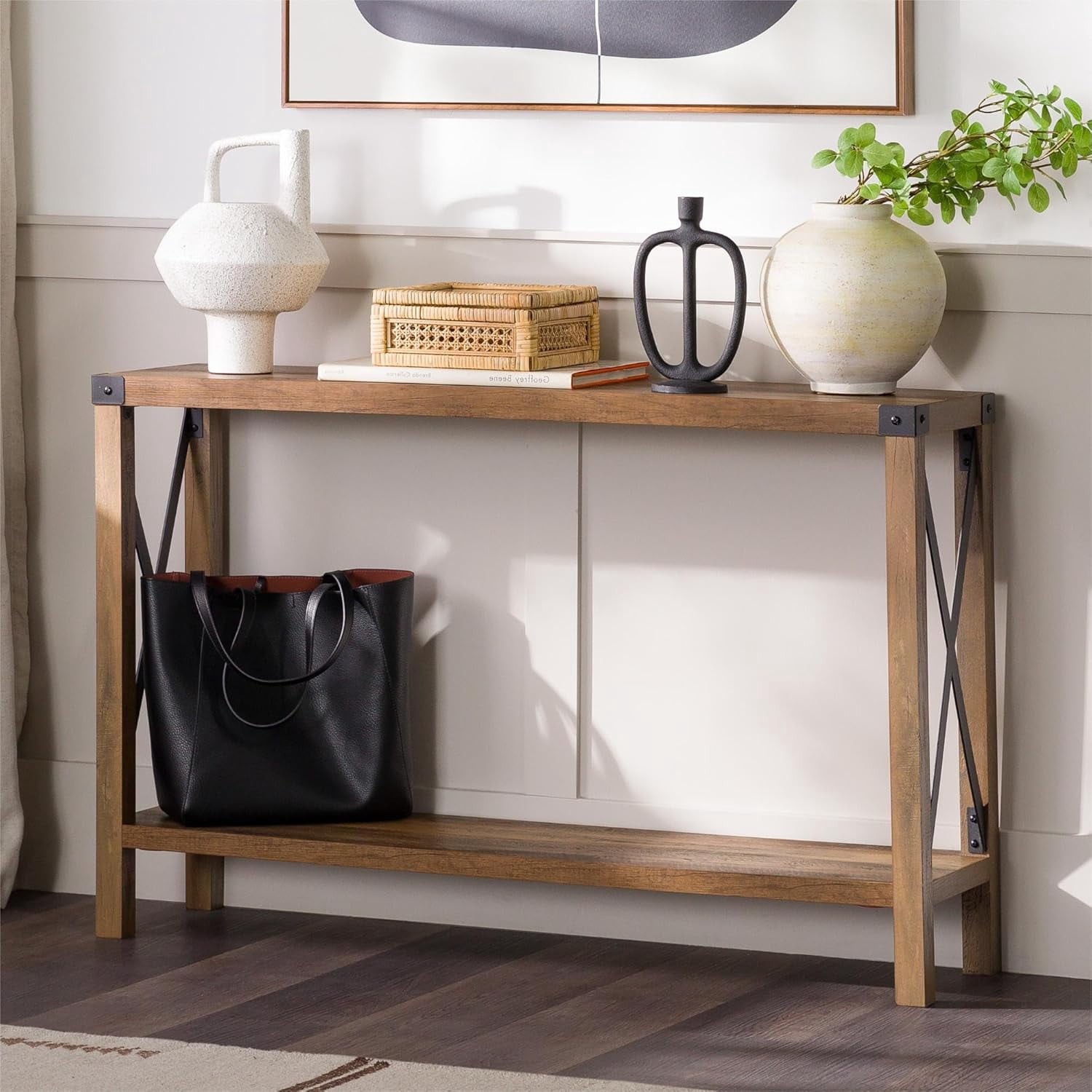 Console Table Farmhouse Narrow Entryway Table Industrial Console Table ...