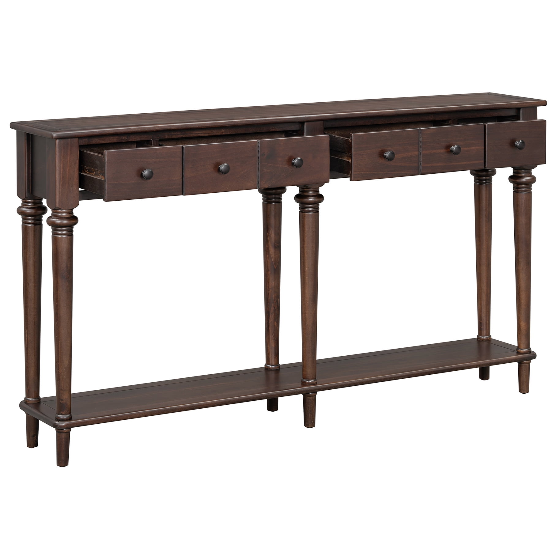 Console Table In Finish. 4 Drawers & Open Shelf. Vintage Rustic Design ...