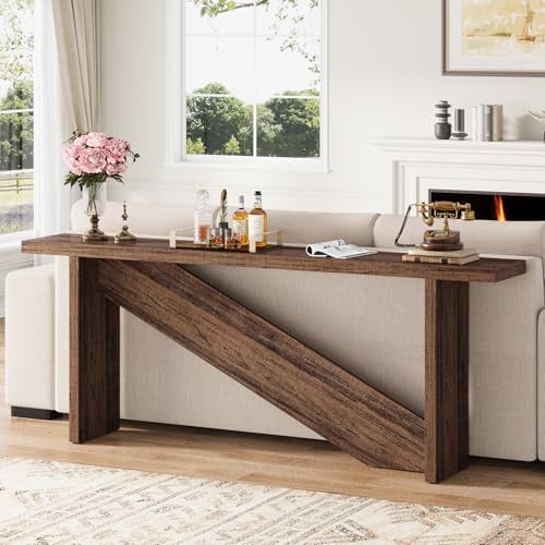 Console Table with LED Lights, 70.86" Long Sofa Table Behind Couch ...