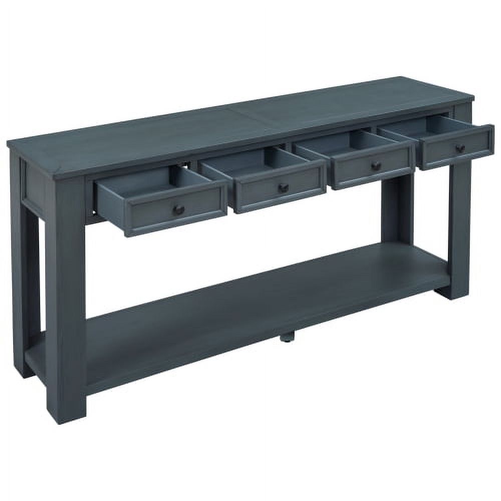 Console Table, Multifunctiona Cabinet Tables with 4 Storage Drawers ...