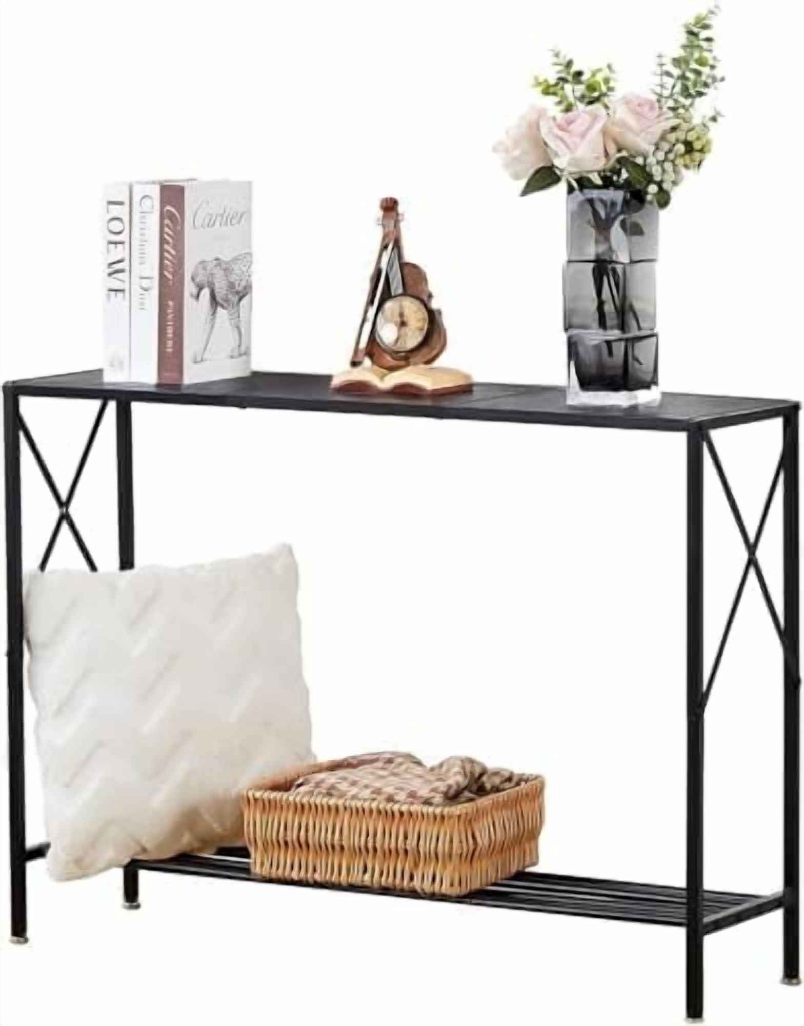 Console Table,Multifunctional Sofa Side Table with Shelves,Behind Couch ...