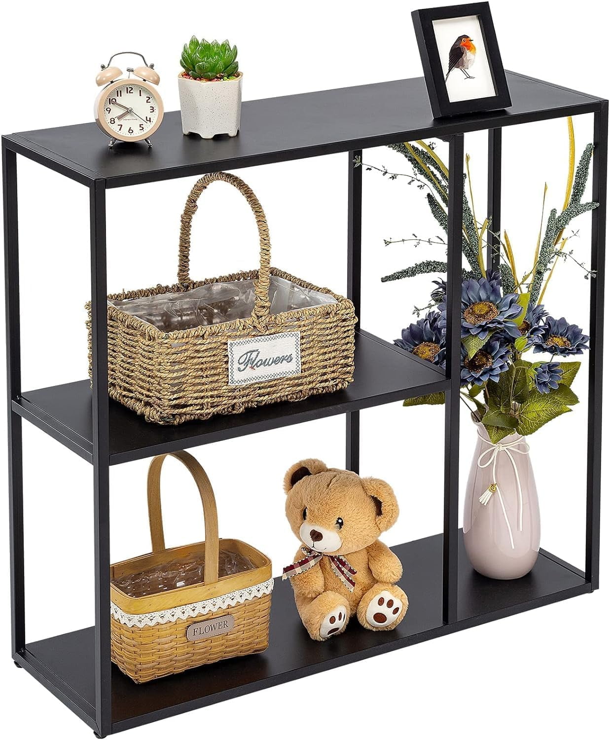 Console Table, Narrow Entryway Table, 3 Tier Metal Hallway Table, 9.8 ...