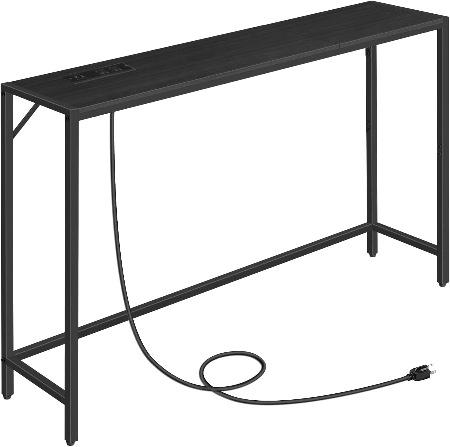 Console Table, Narrow Sofa Table, 43.3” Entrance Table with Power ...