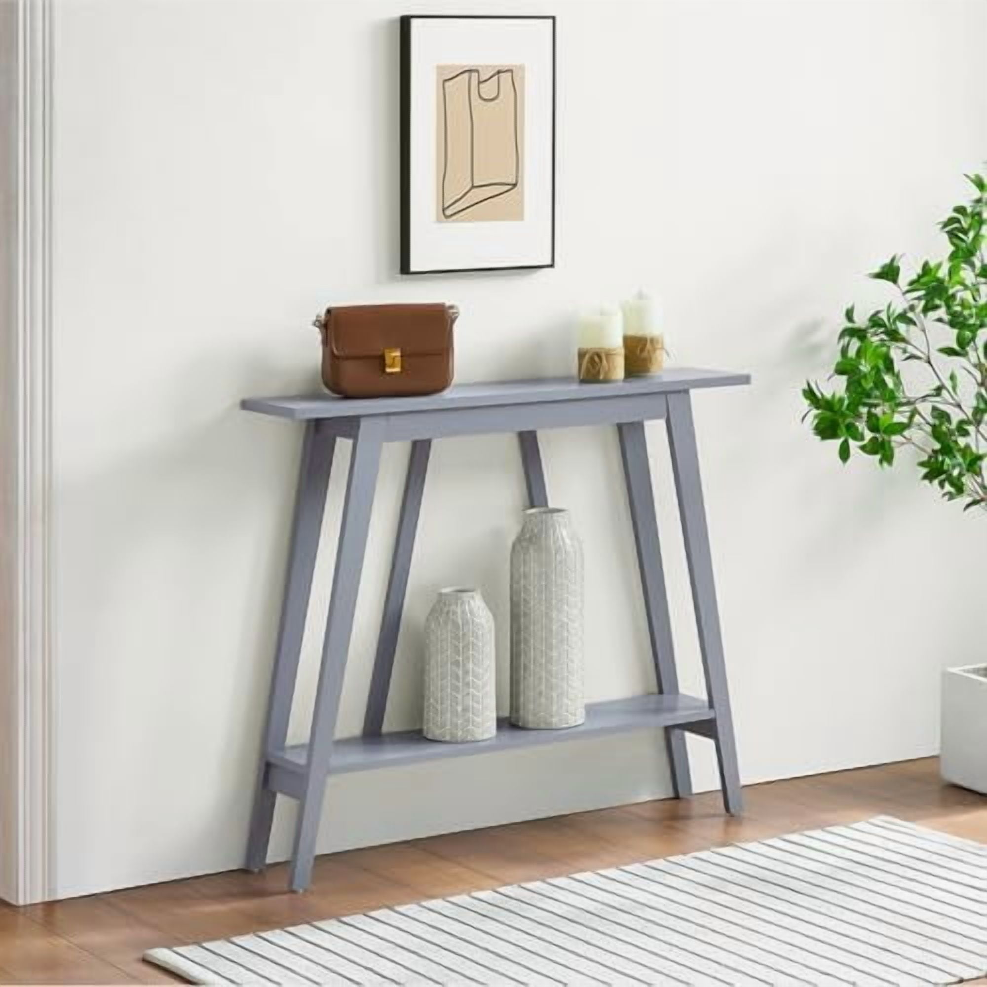 - Console Table, Narrow Sofa Table with Storage Shelf for Hallway ...
