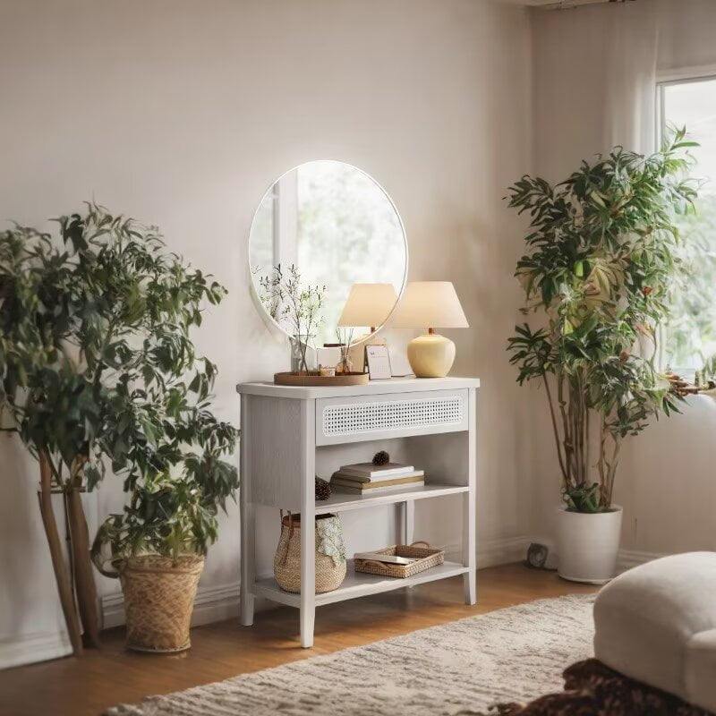 Console Table With Power Outlets, Entryway Table With Storage Shelf ...