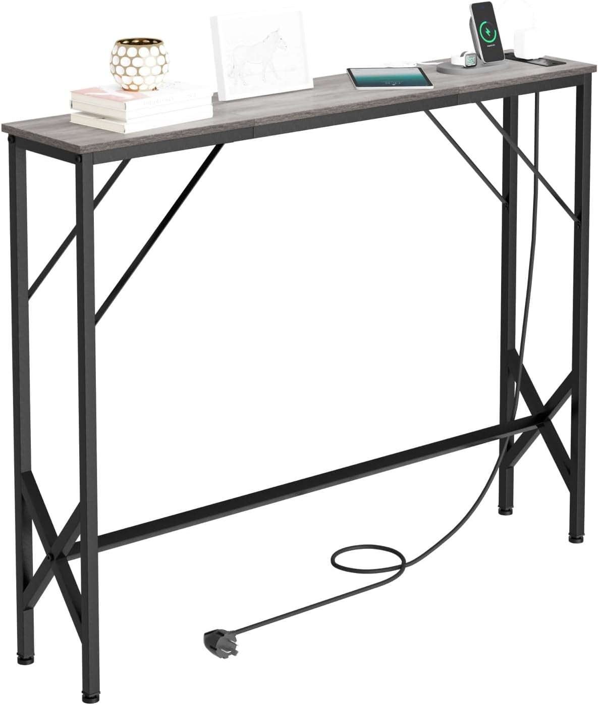 Console Table, Skinny Entryway Table with - Station, Narrow Long Sofa ...
