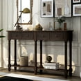 Console Table Sofa Table Easy Assembly with Two Storage Drawers and ...