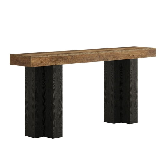 Console Table, Sofa Table, Entryway Table - 63” Rustic Industrial ...