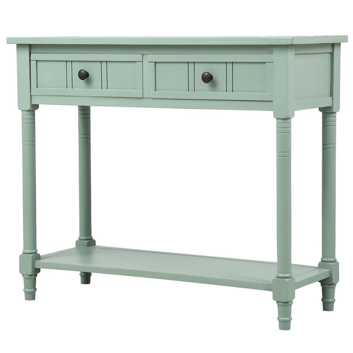 Console Table, Traditional Design Accent Console Table with Two Drawers ...