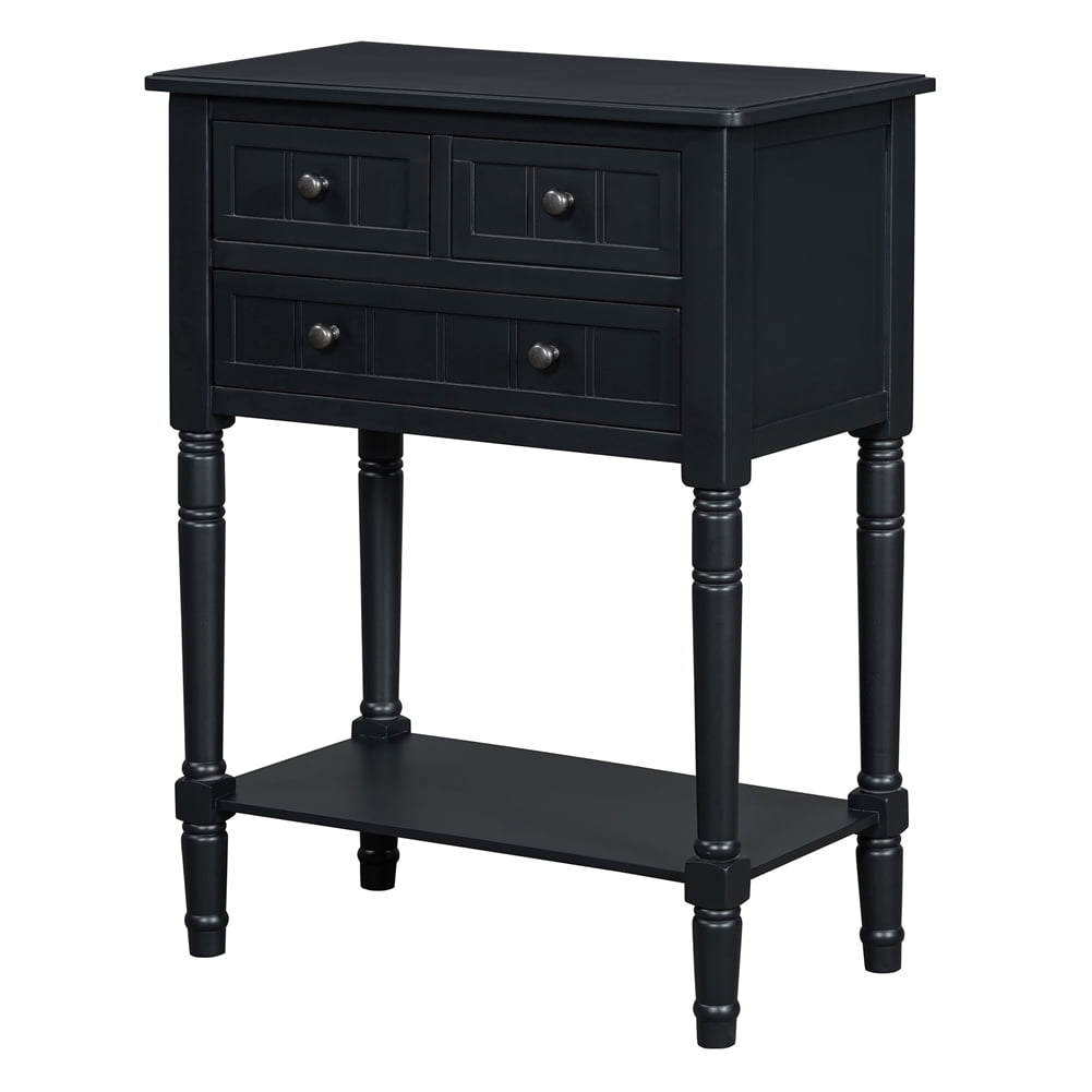 Console Table With 3 Drawers, Rectangular Accent Table With Open ...
