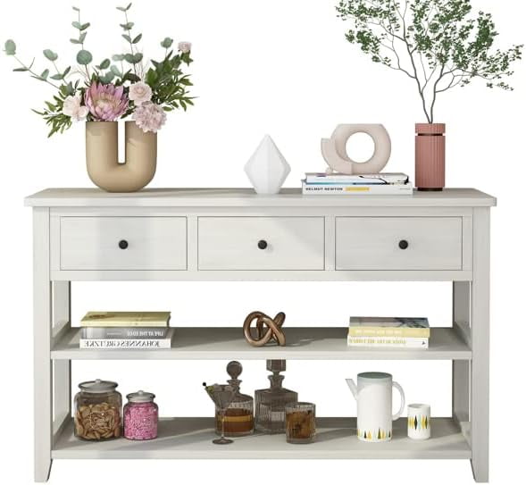 Console Table with Wood Frame and Legs, Sofa Table Entryway Table with ...