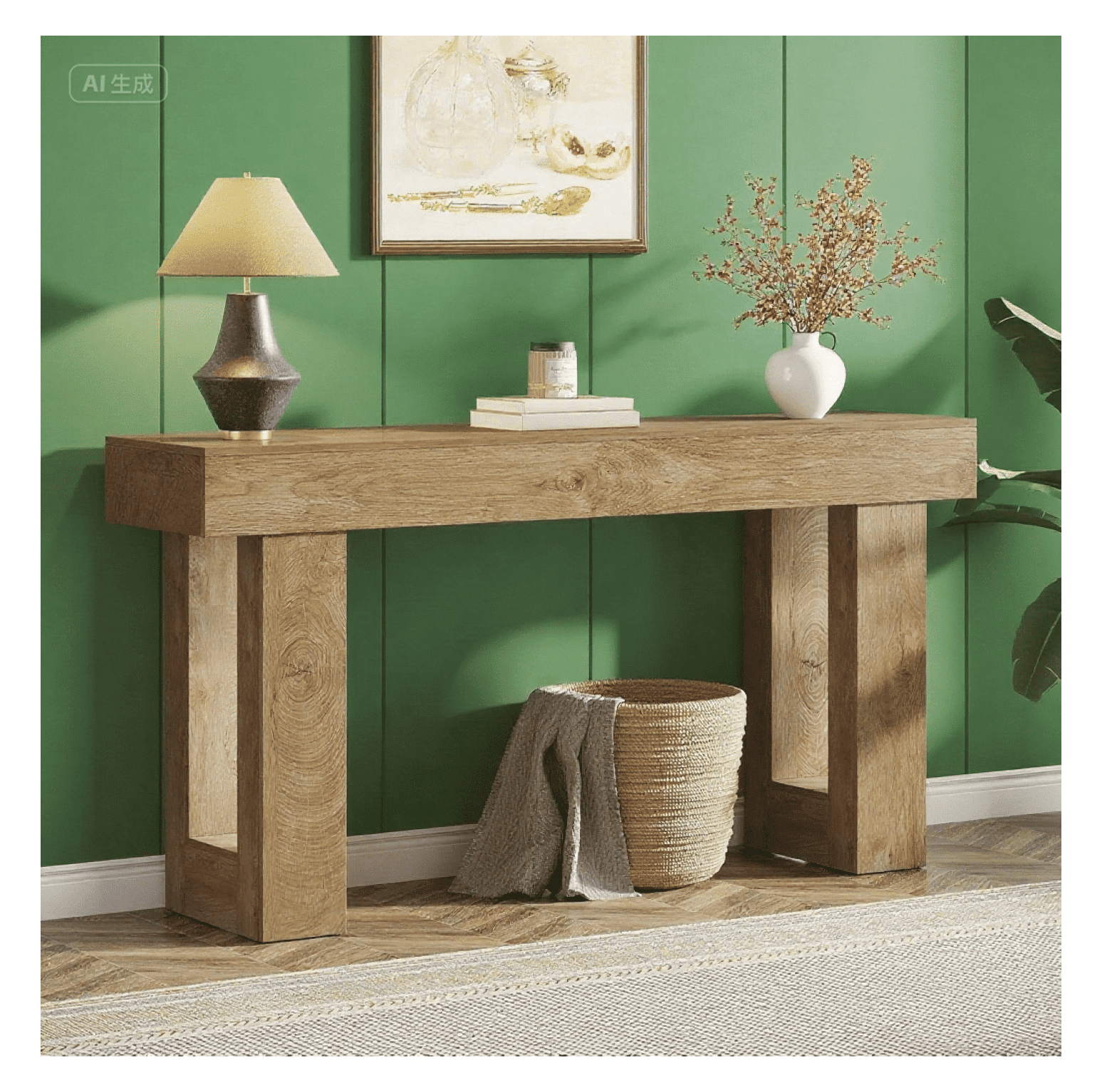 Console Table, Wooden Rectangular Sofa Table Behind The Couch - Walmart.com