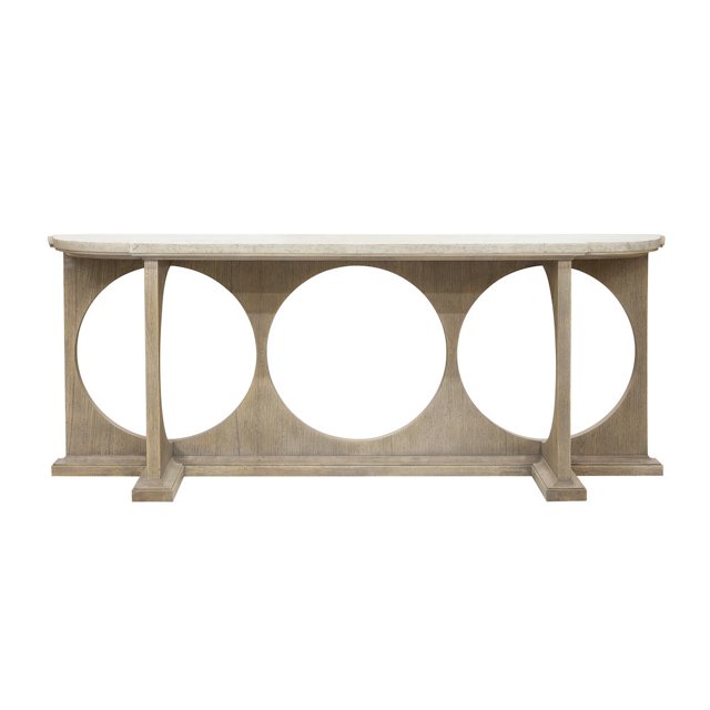 Console Table w/Faux Concrete/Stone Top in Gray Finish by Pulaski ...