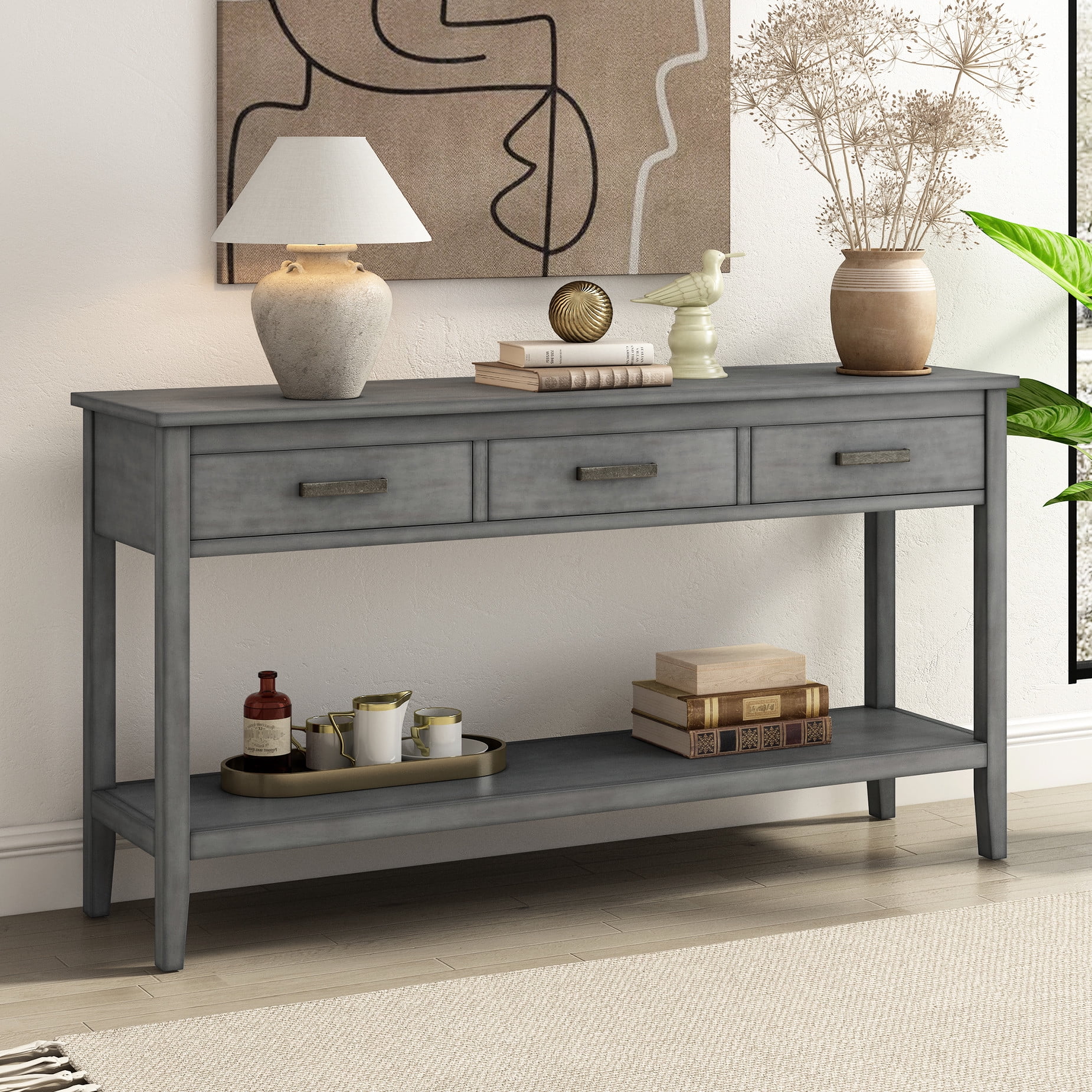 Console Table with 3 Drawers and Shelf | For Primary Living Spaces ...