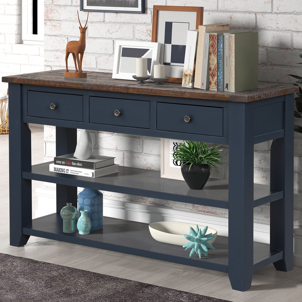 Console Tables for Entryway, 48" Console Sofa Table Entrance Table with ...