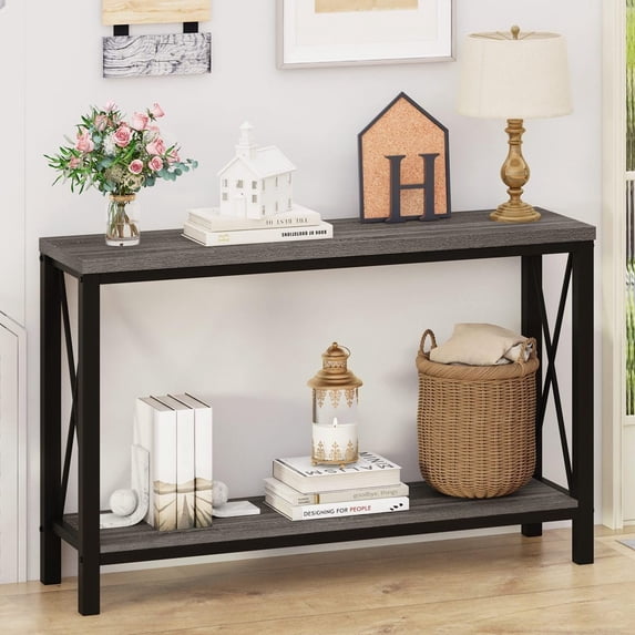 Console Tables for Living Room, Industrial Couch Table Behind Sofa ...