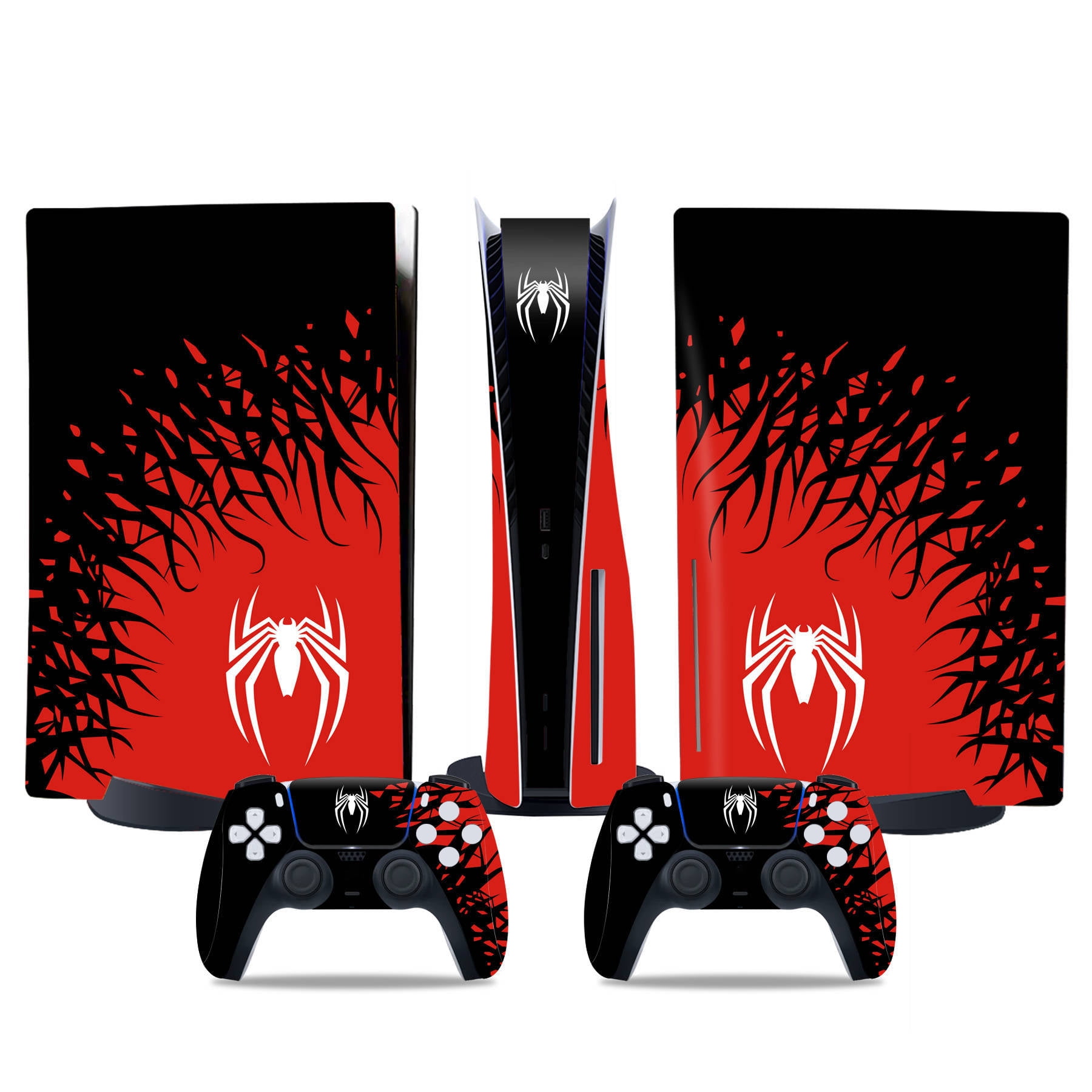 AARONMEI Console And Controller Stickers Cover, for PlayStation 5, Red ...
