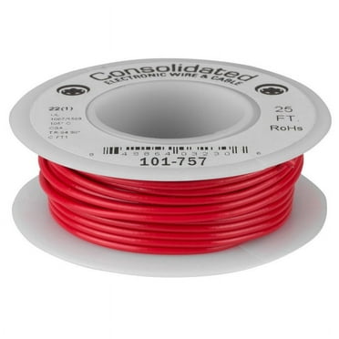 Solid Hook Up Wire - 22 Gauge, 100 Foot Spool - Blue (Shade May Vary ...