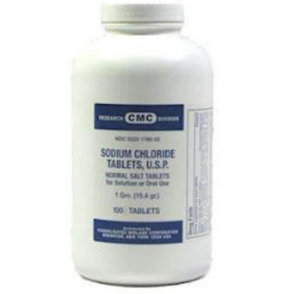 Consolidated Midland Corp Sodium Chloride Supplement Tablets 1 Gm, 100 ...