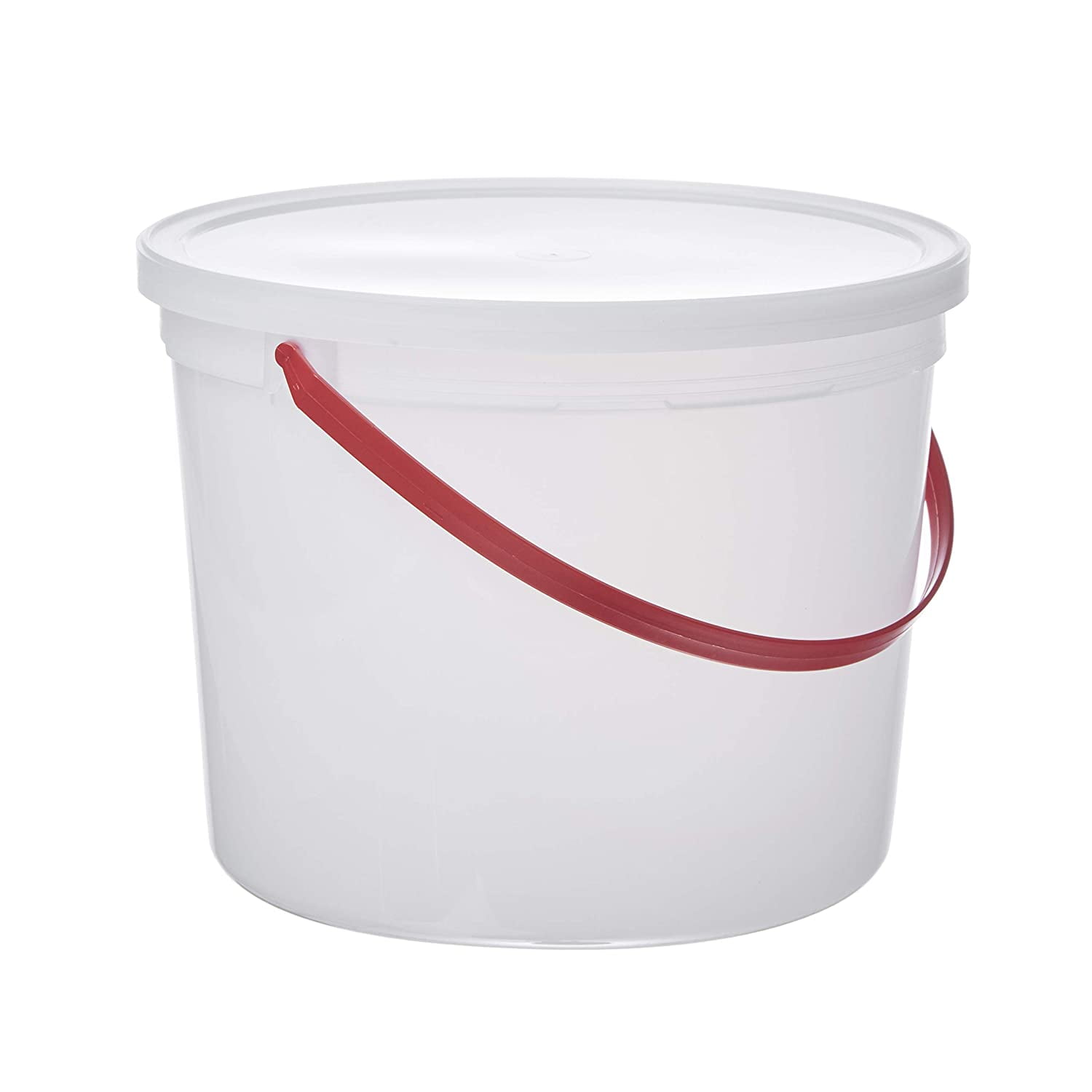Consolidated Plastics Pail with Handle, HDPE, 5 Quart, Natural, 10 Piece - Walmart.com