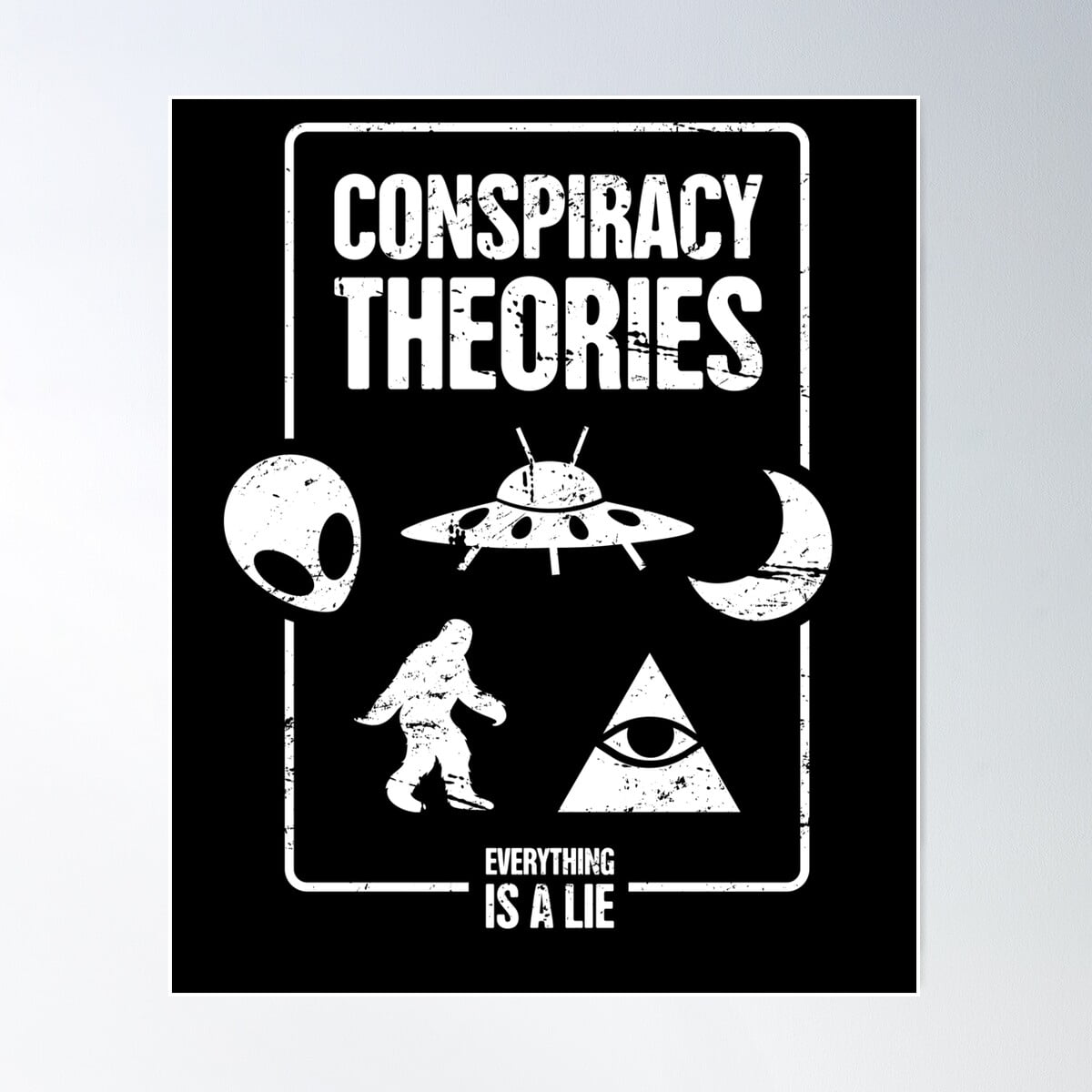 Conspiracy Theories - Alien, Ufo, Illuminati, Bigfoot Poster Wall Art ...